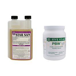 5 Star Home Brew Cleaning sanitizer star san 32 oz pbw 4 lb kit